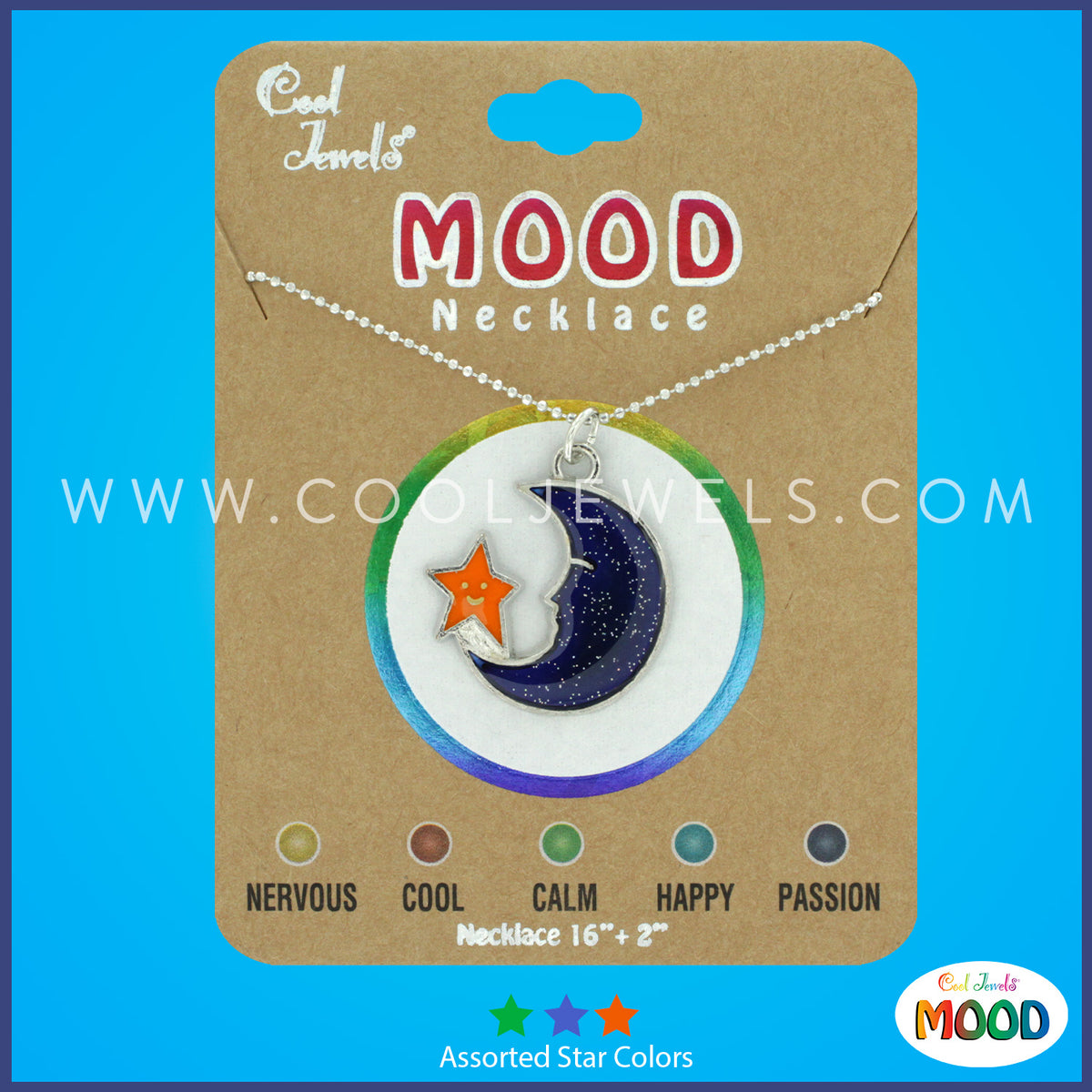Mood Moon and Star Necklaces | Wholesale Mood Moon and Star Necklaces ...